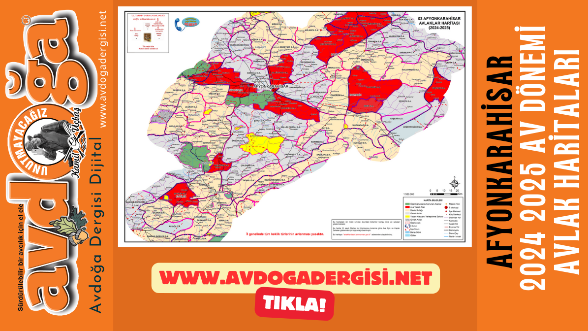 AFYONKARAHİSAR Avlak Haritaları 2024 2025 Av Dönemi İl İl Avlak Haritaları Tarım ve Orman ...