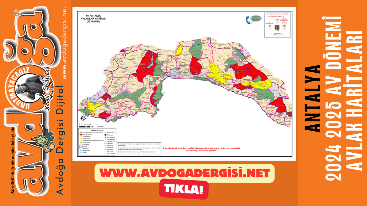 ANTALYA Avlak Haritaları 2024 2025 Av Dönemi İl İl Avlak Haritaları ...