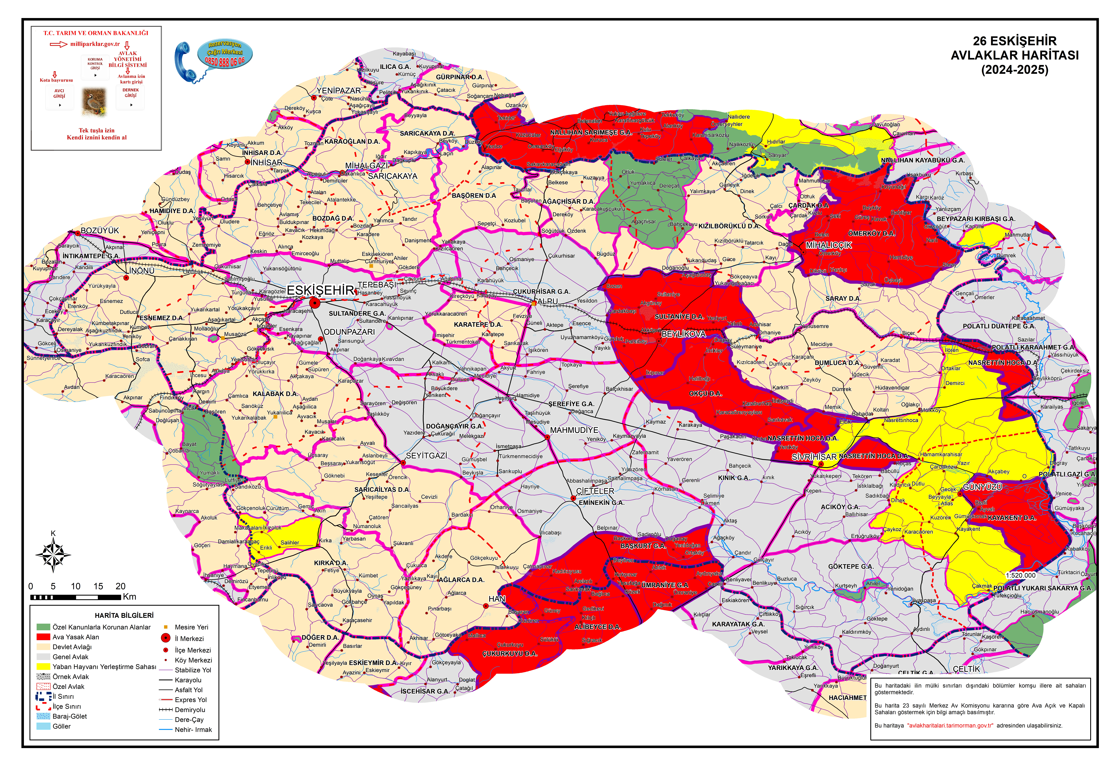ESKİŞEHİR Avlak Haritaları 2024 2025 Av Dönemi İl İl Avlak Haritaları ...